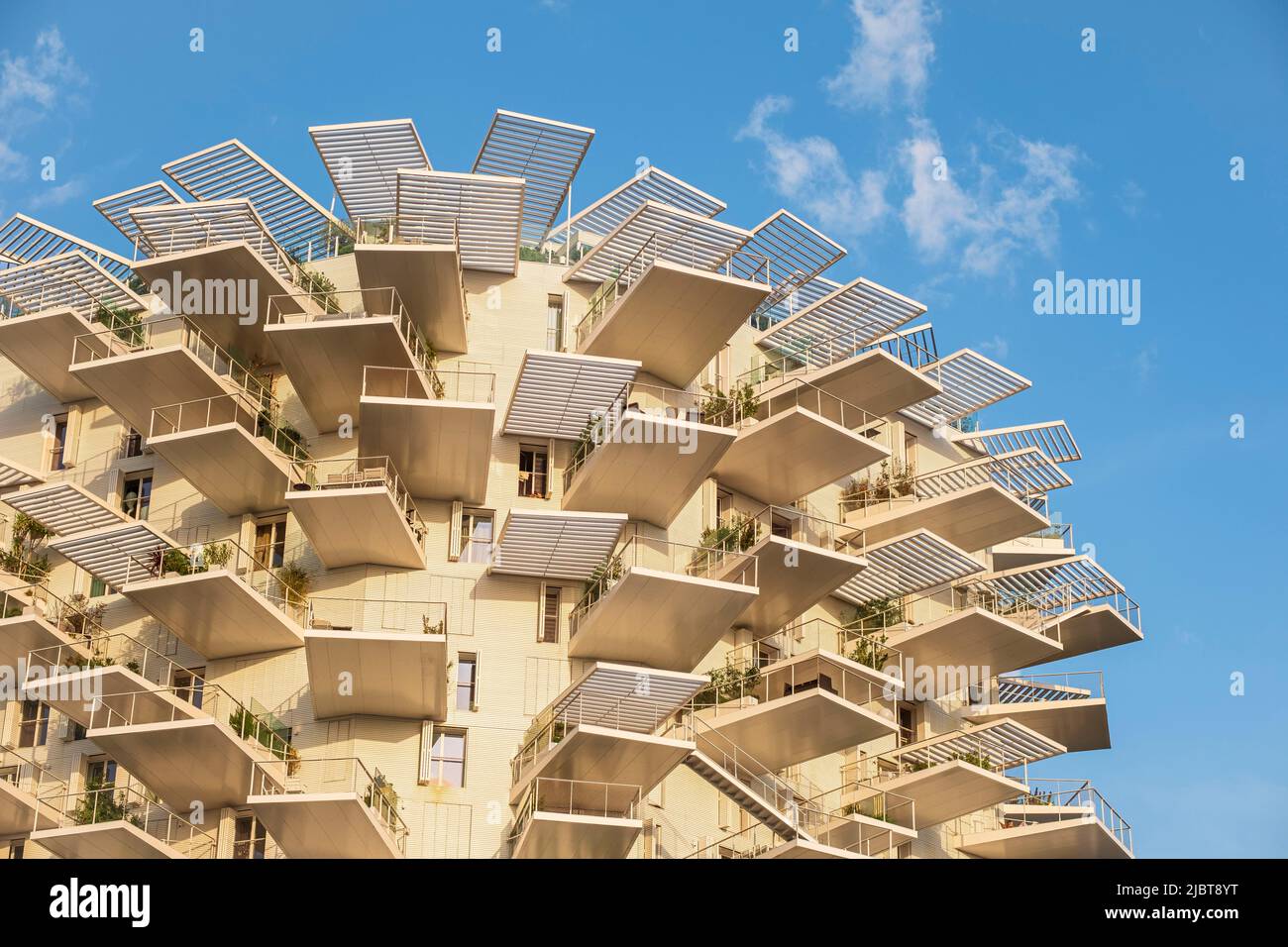 France, Herault, Montpellier, Richter district, L'Arbre Blanc, building ...