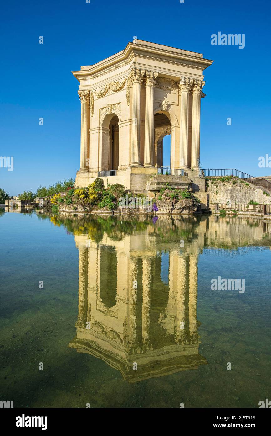 France, Herault, Montpellier, place Royale or promenade du Peyrou ...