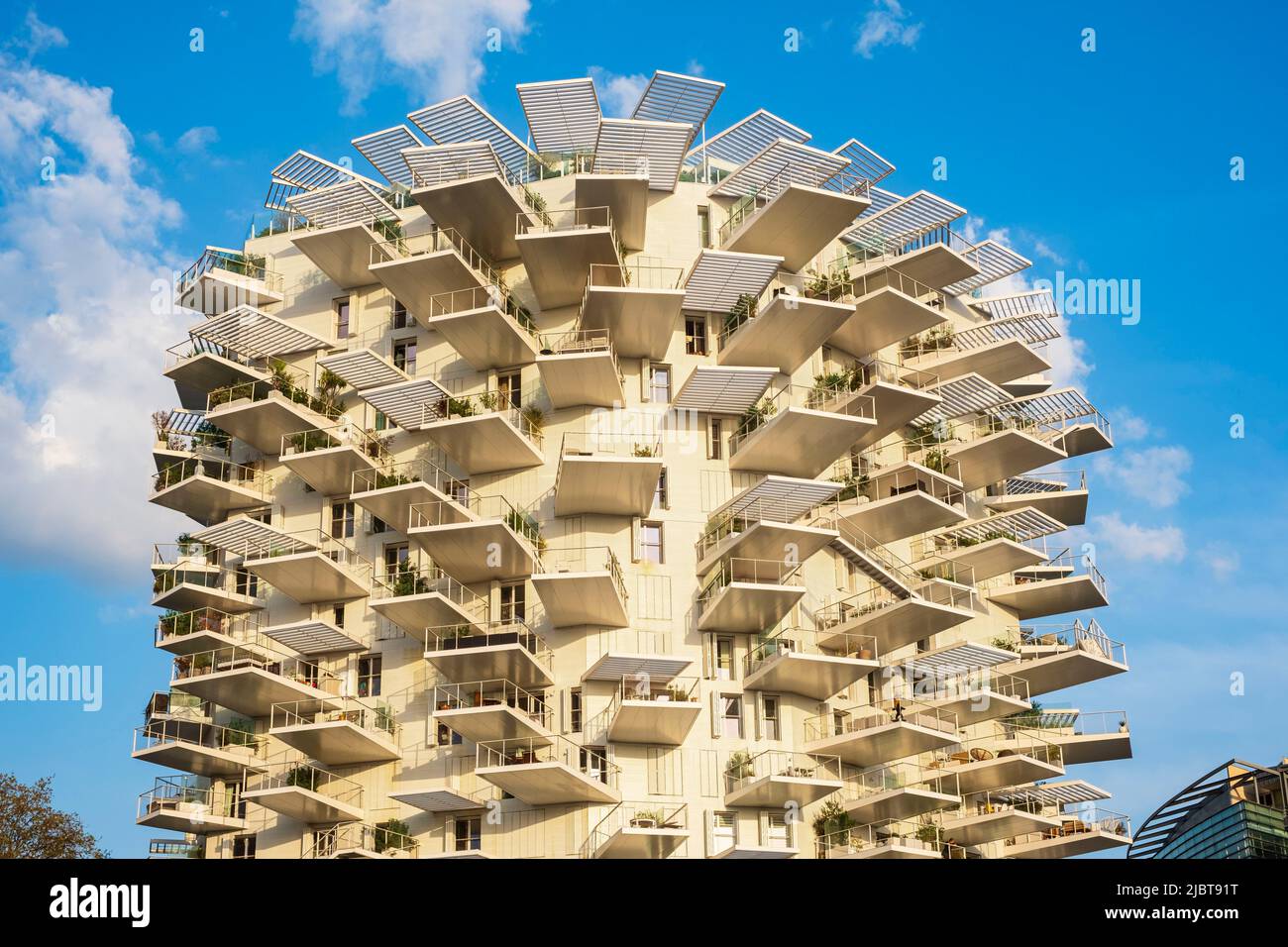 France, Herault, Montpellier, Richter district, L'Arbre Blanc, building ...