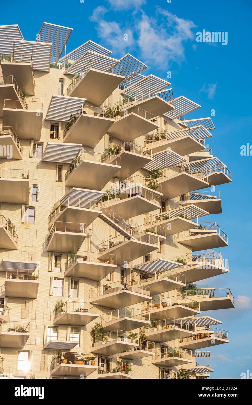France, Herault, Montpellier, Richter district, L'Arbre Blanc, building ...
