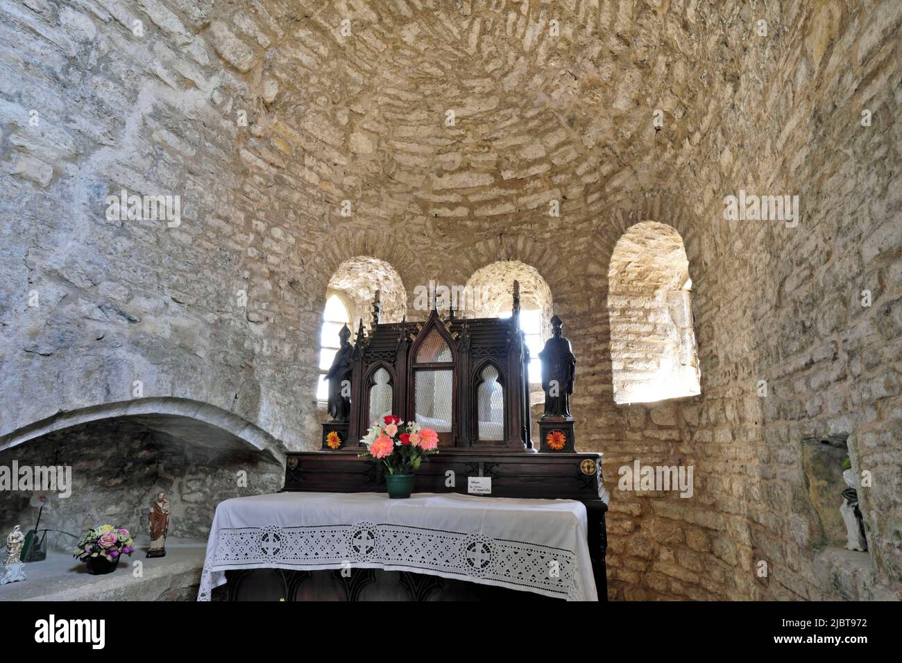 France, Jura, Saint Hymetiere sur Valouse, Sainte Marie church dated ...