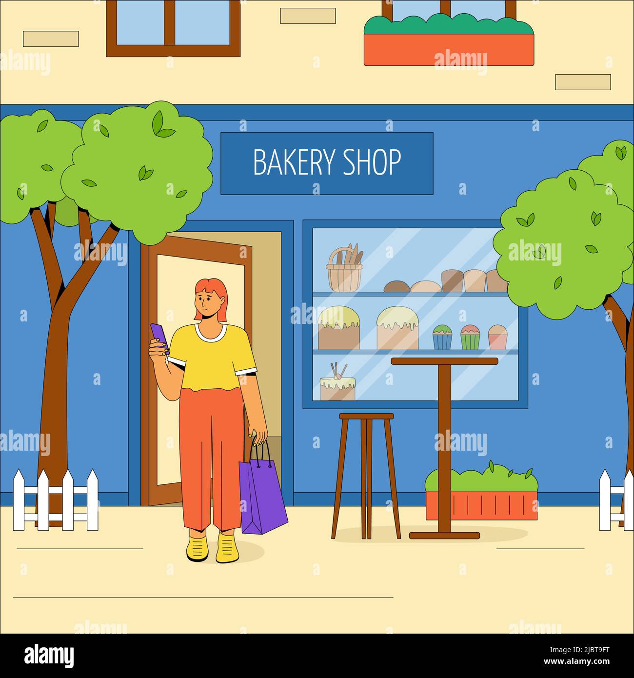 Restaurant tables chairs in Stock Vector Images - Alamy