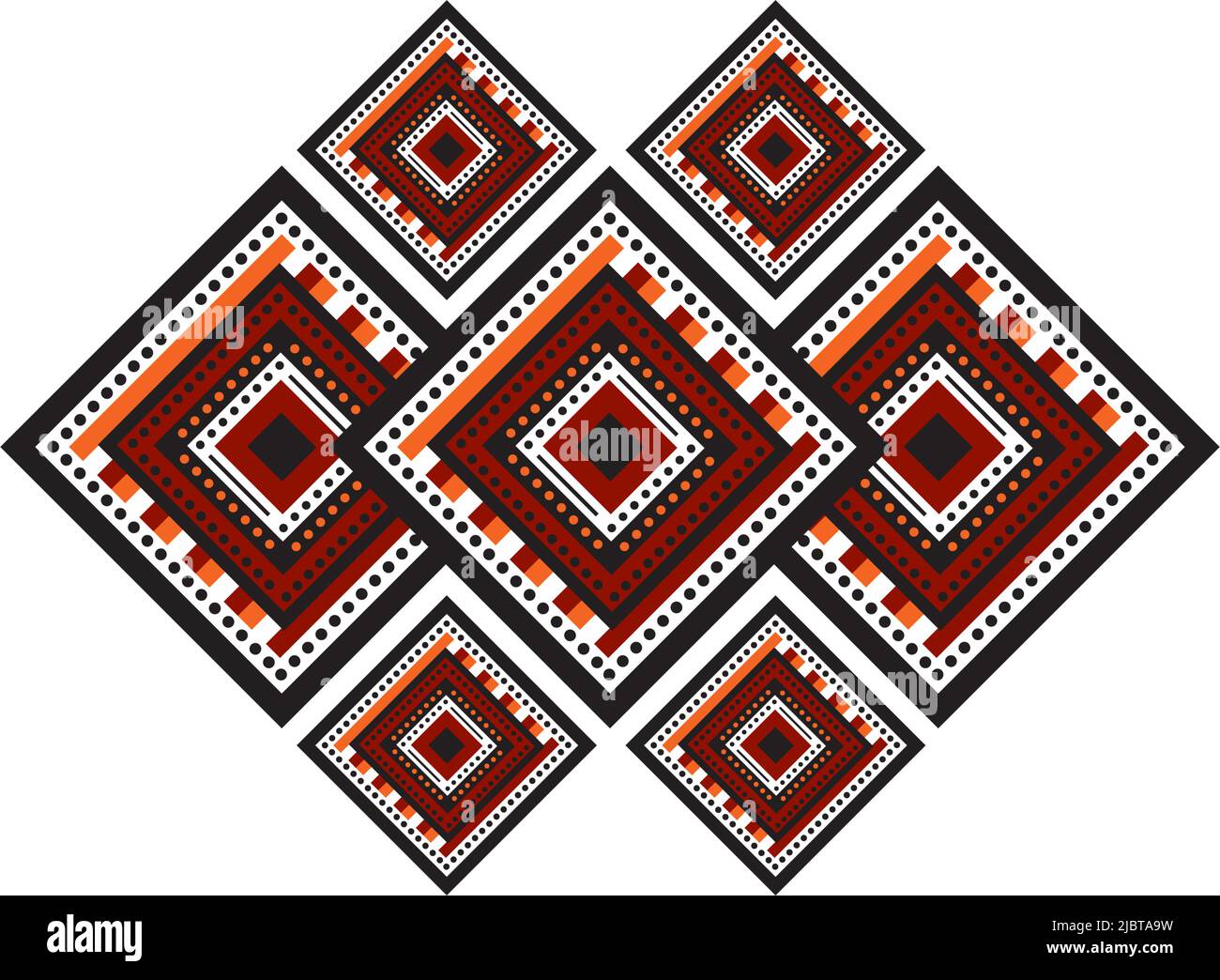 Aboriginal art dots painting icon logo design vector template Stock ...