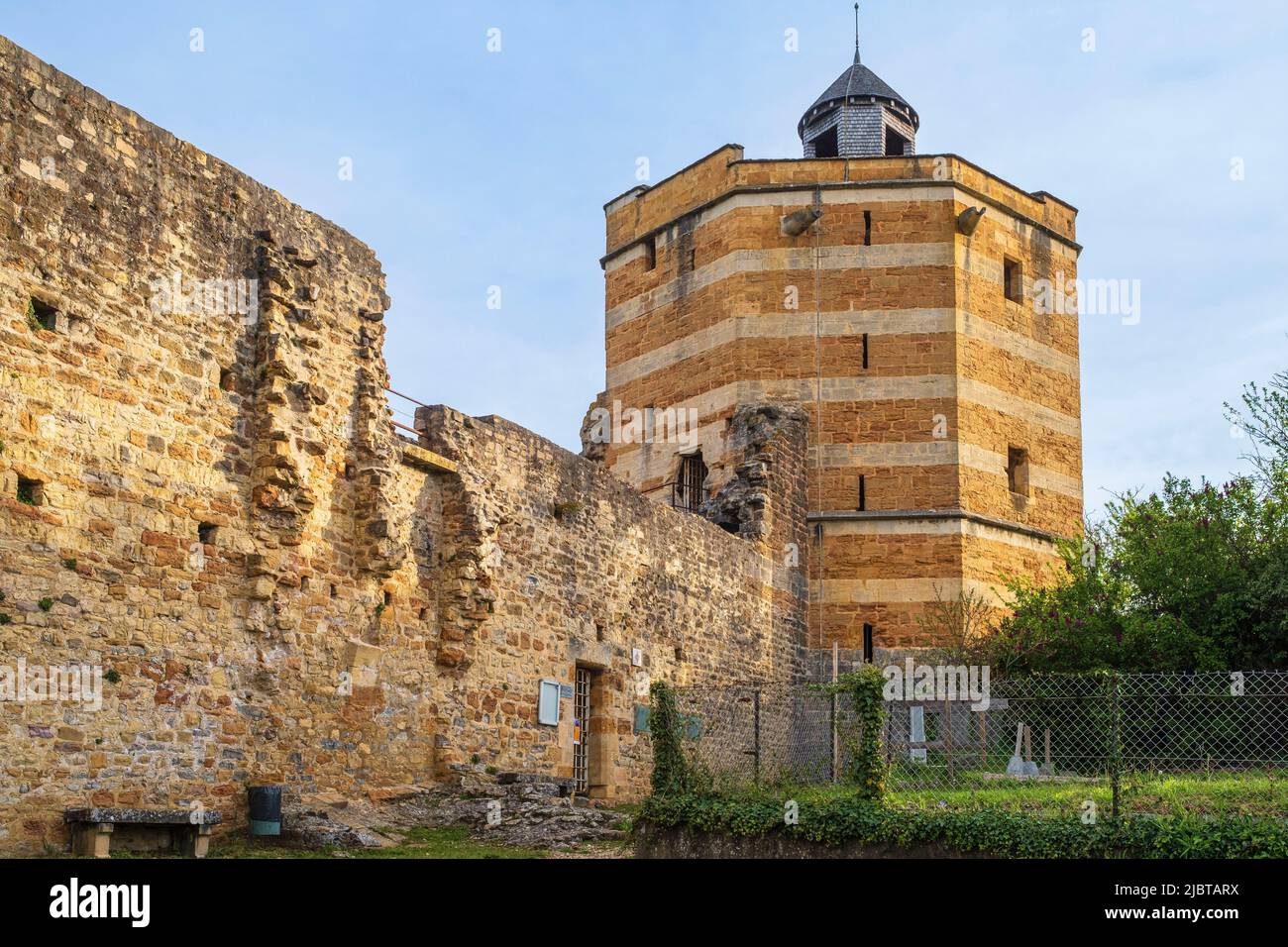 France, Ain, Trevoux, remains of the medieval castle (late 13th century ...