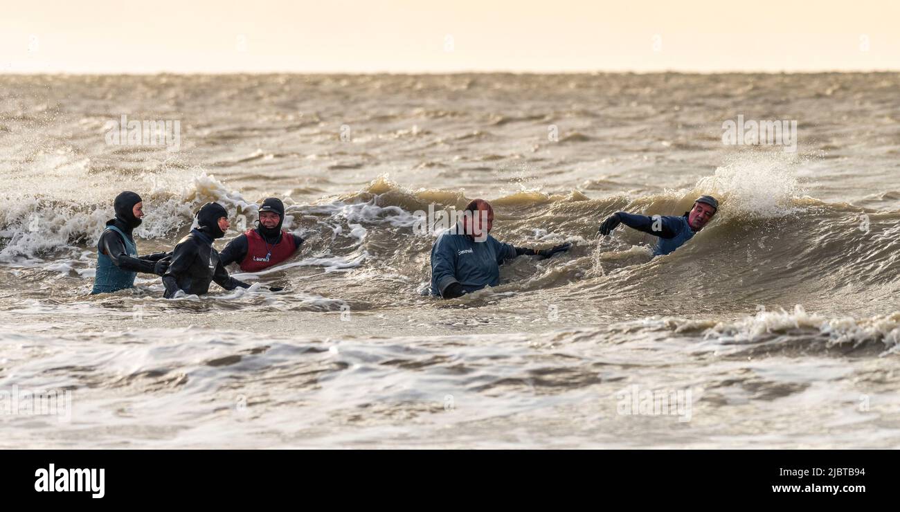 France, Somme, Ault, outing to sea for the courageous members of the ...