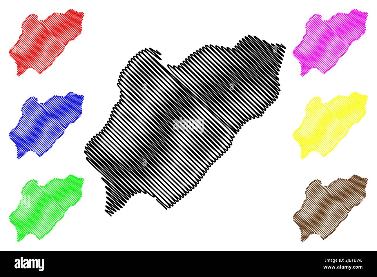 Coats island (Canada, Nunavut Province, North America) map vector ...