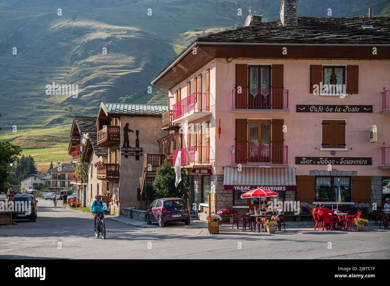 France, Savoie, Vanoise National Park, Bessans, the village square ...