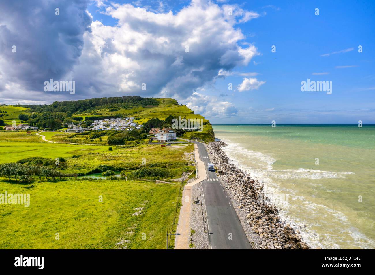France, Seine Maritime, Côte d'Albâtre, Criel-sur-Mer, getaway in a ...