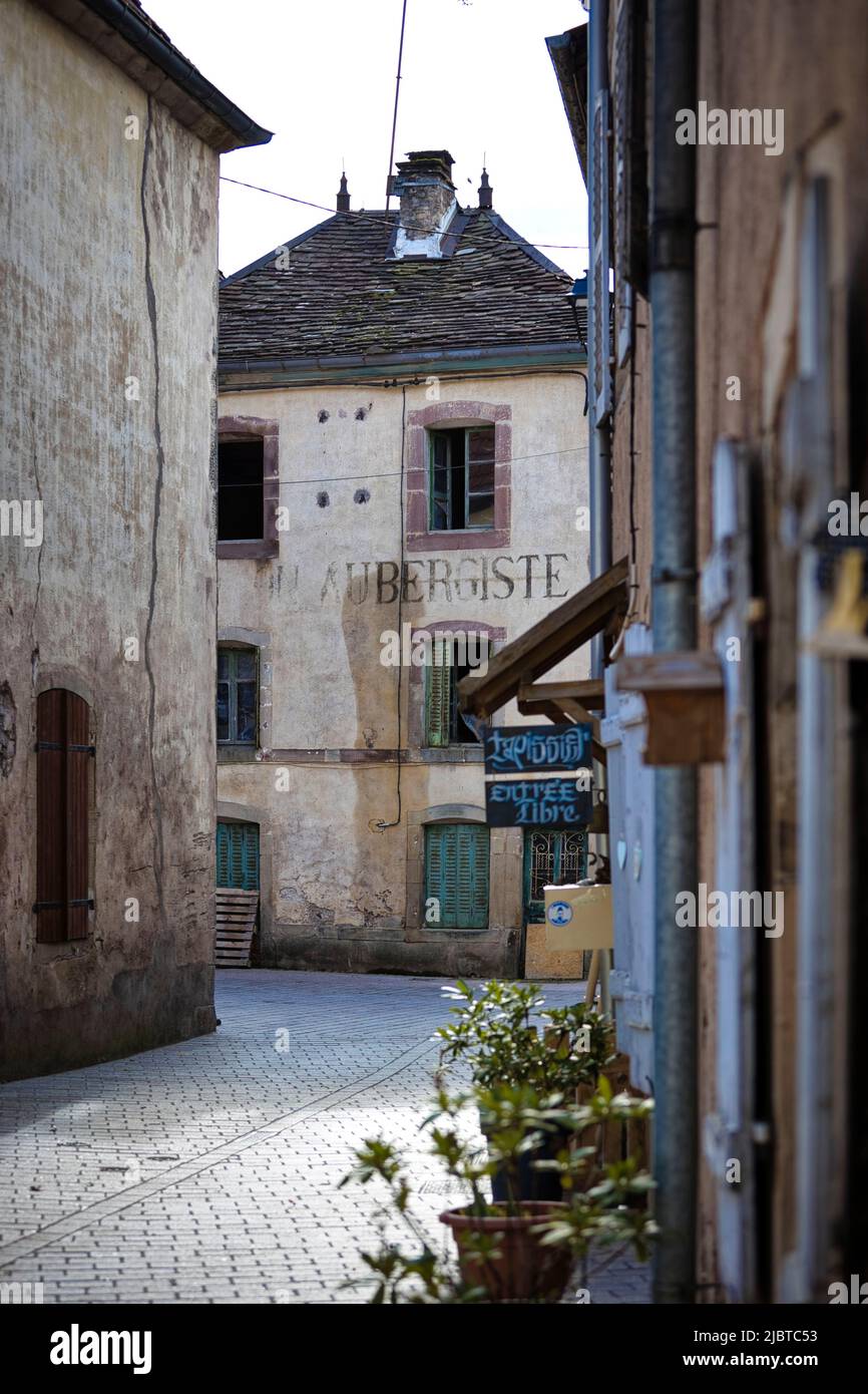 France, Haute Saone, Mille etangs, Faucogney et la Mer, in the streets ...