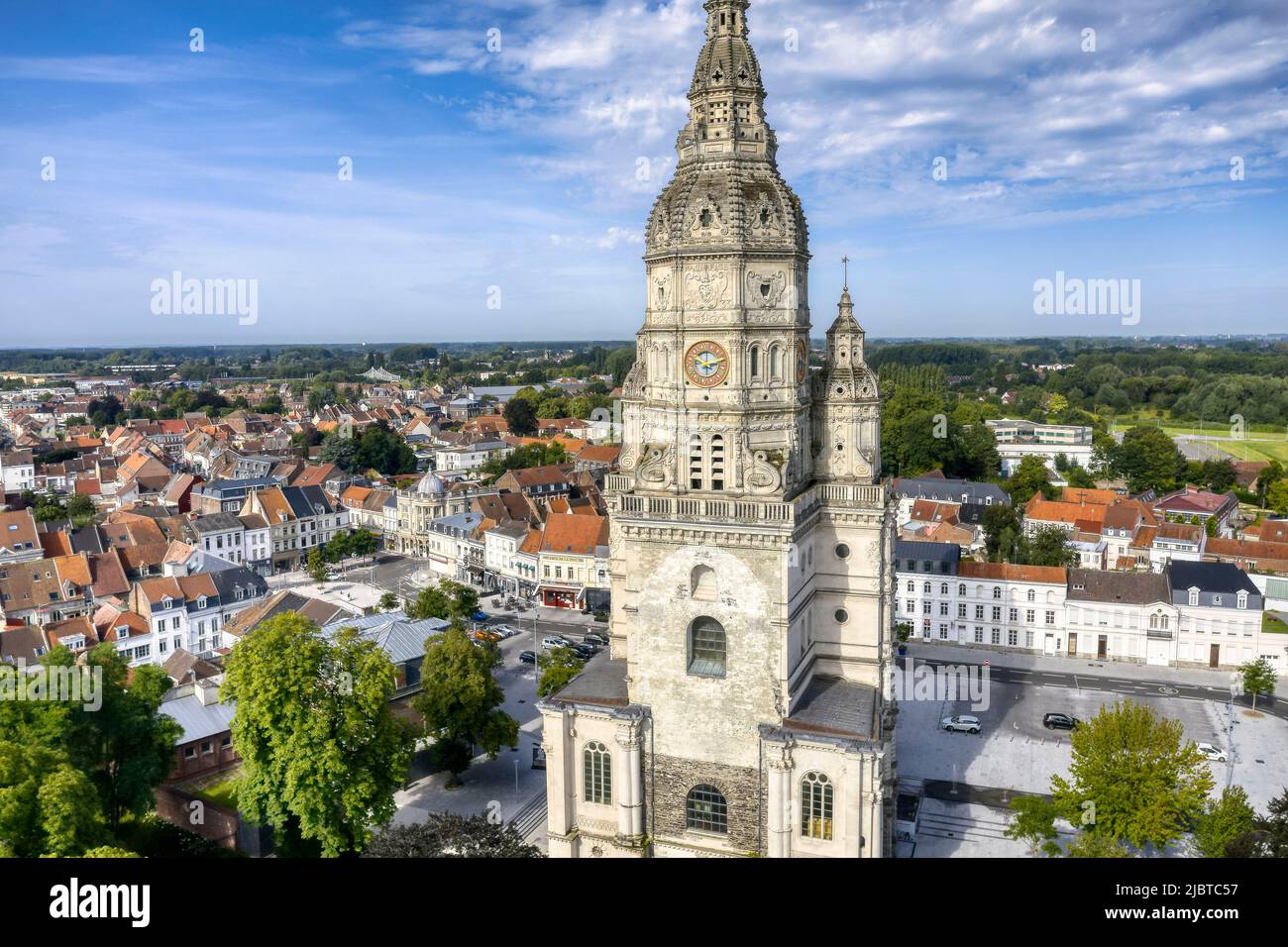 Abbey tower of saint amand les eaux hi-res stock photography and images ...