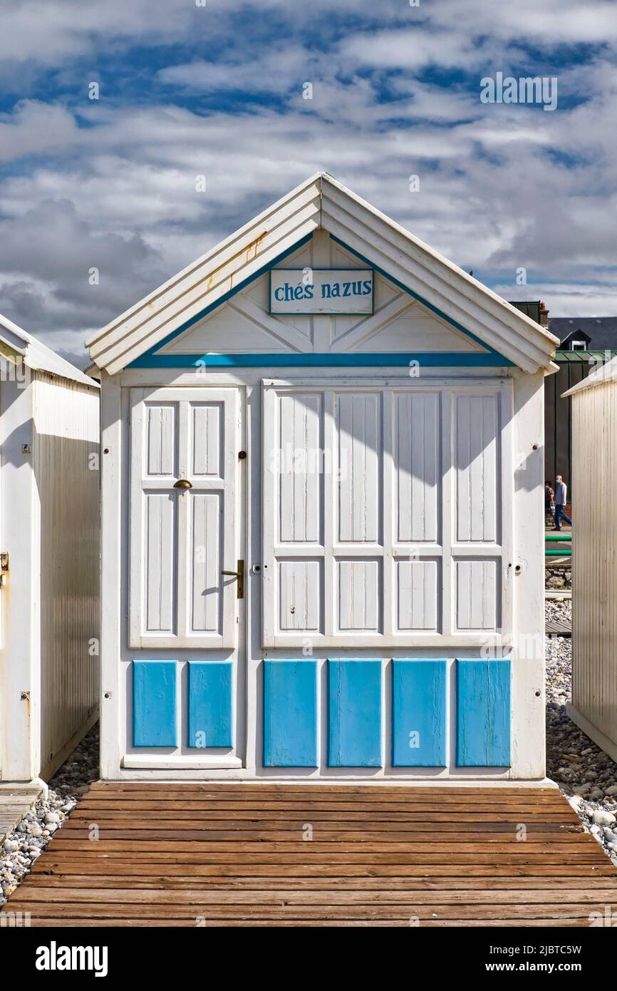 France, Somme, Baie de Somme, Cayeux sur mer, Chemin des Planches and ...