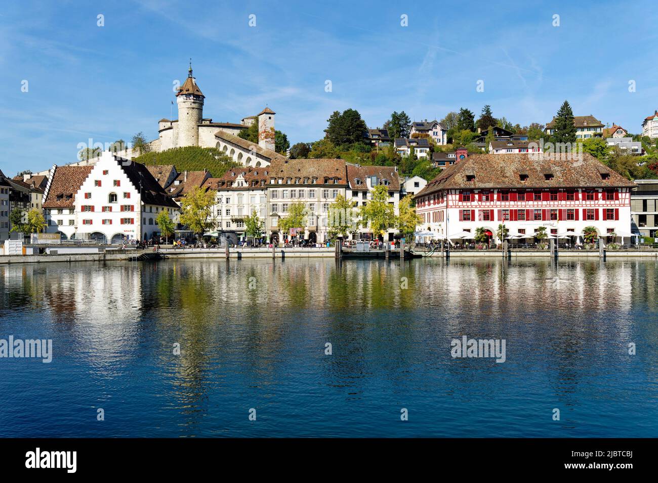 Switzerland, Schaffhausen canton, Schaffhausen, Old town, Munot Castle ...