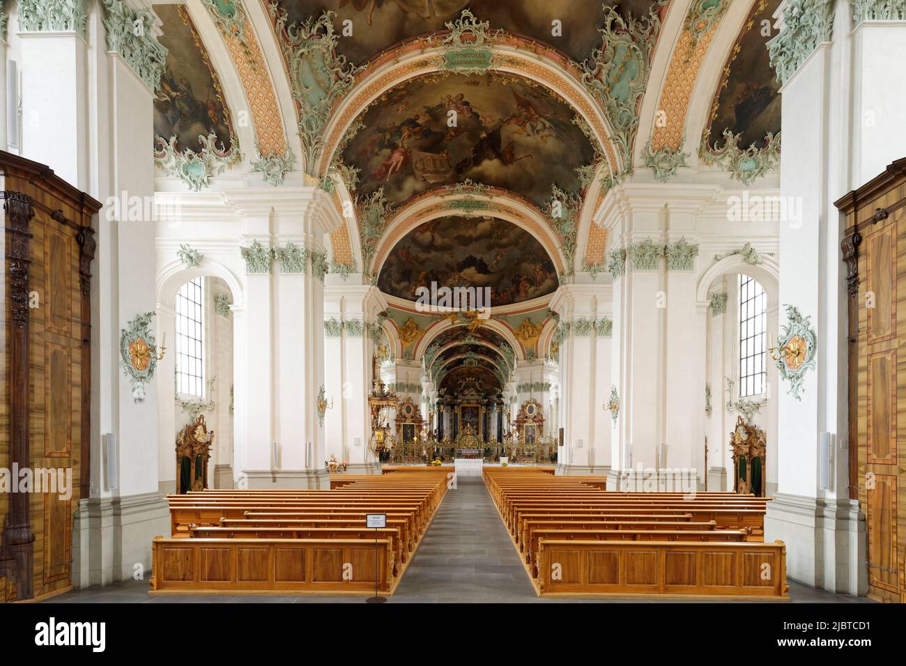 Switzerland, St Gallen canton, St Gallen, Cathedral of the abbey site ...