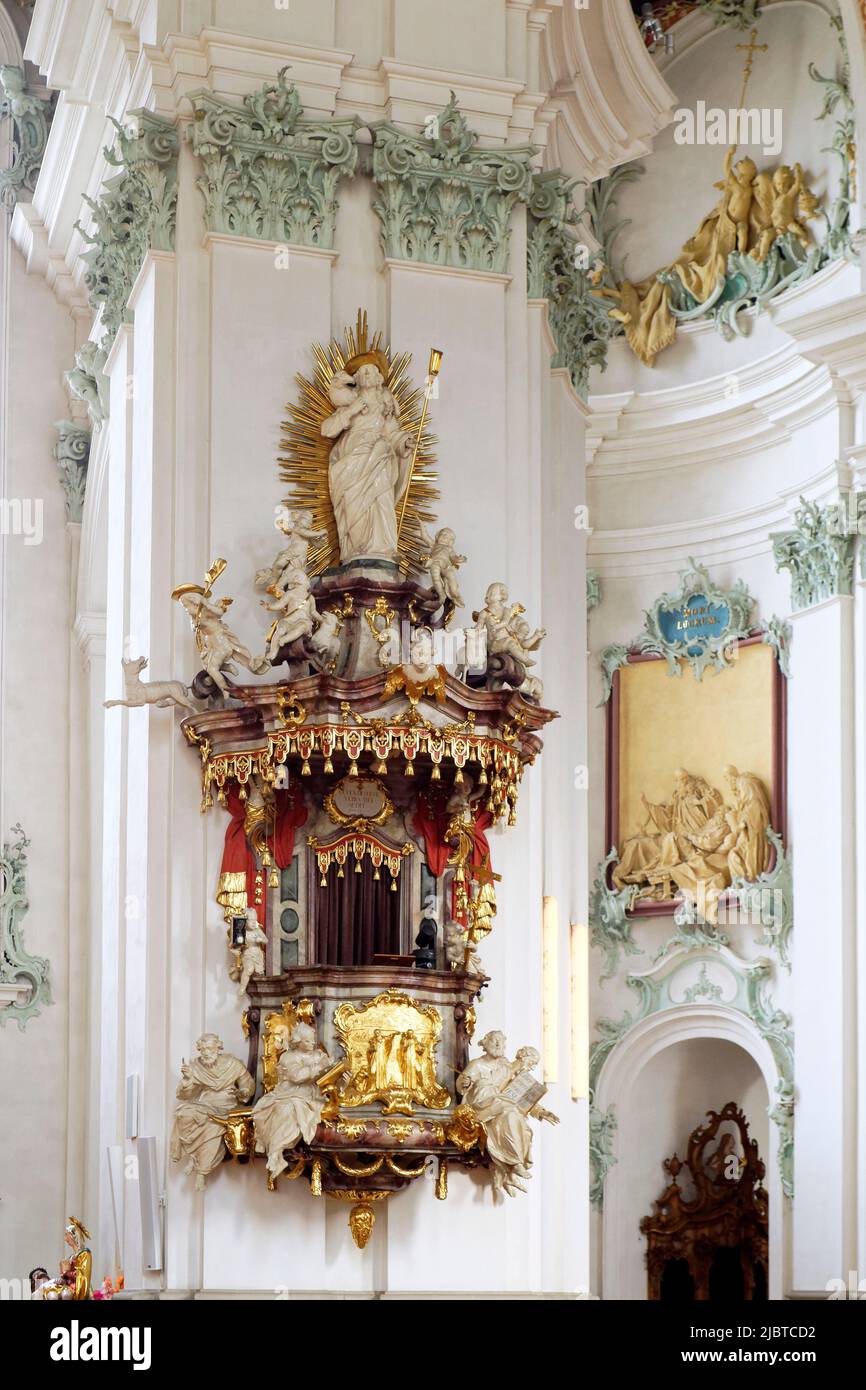 Switzerland, St Gallen canton, St Gallen, Cathedral of the abbey site ...