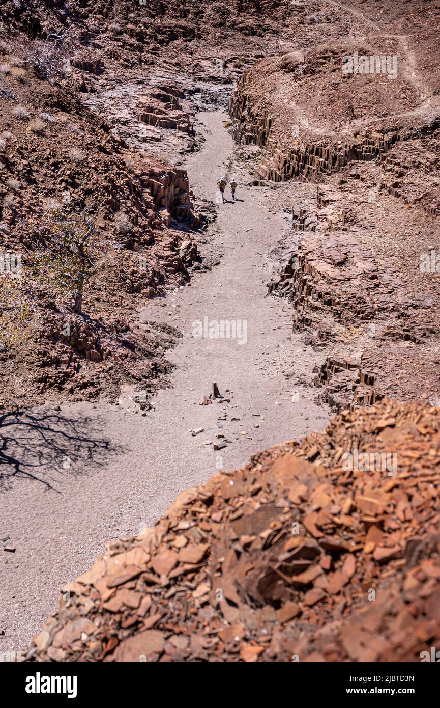 Namibia, Kunene region, Damaraland, Khorixas, Organ Pipes, basalt ...