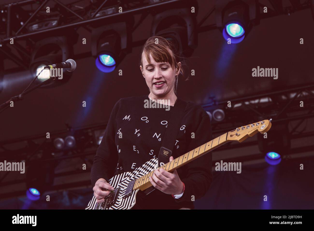 Jenn Wasner of Wye Oak performs on stage at Haven festival in ...