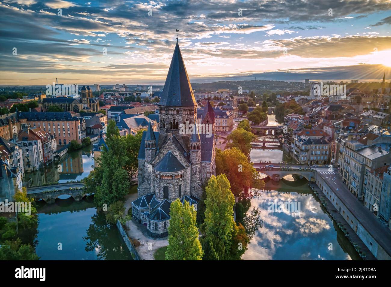 France metz aerial hi-res stock photography and images - Alamy