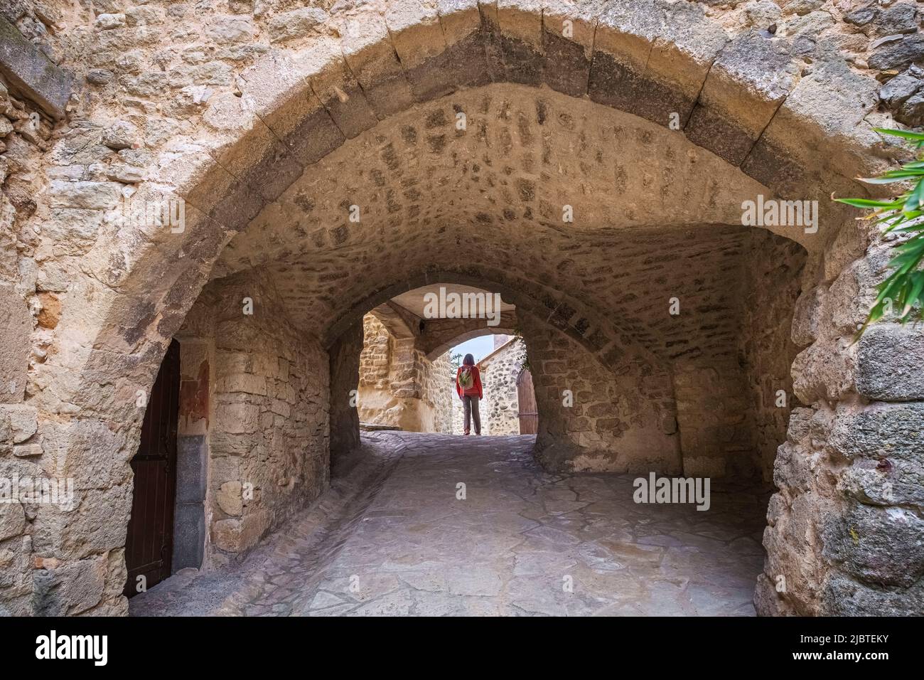 Medieval covered walkway hi-res stock photography and images - Alamy