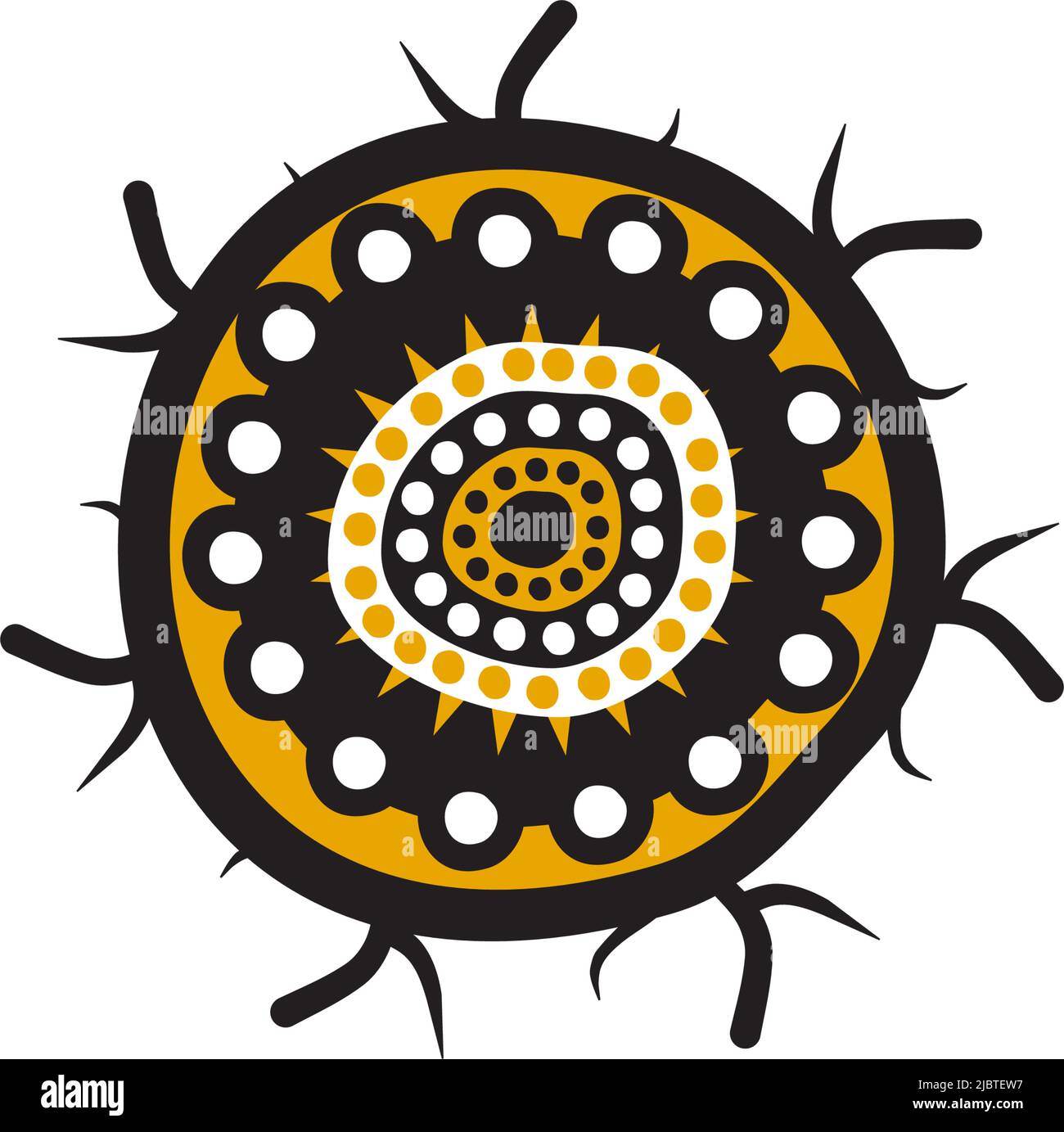 Turtle icon logo design with aboriginal style vector template Stock ...