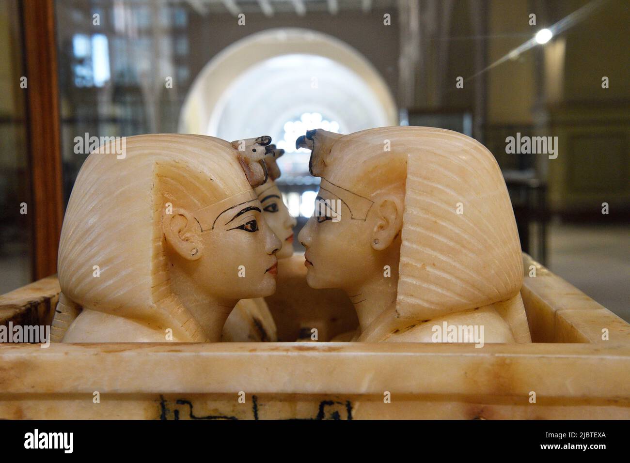 Egypt, Cairo, Cairo Egyptian Museum, treasure of Tutankhamun, alabaster ...