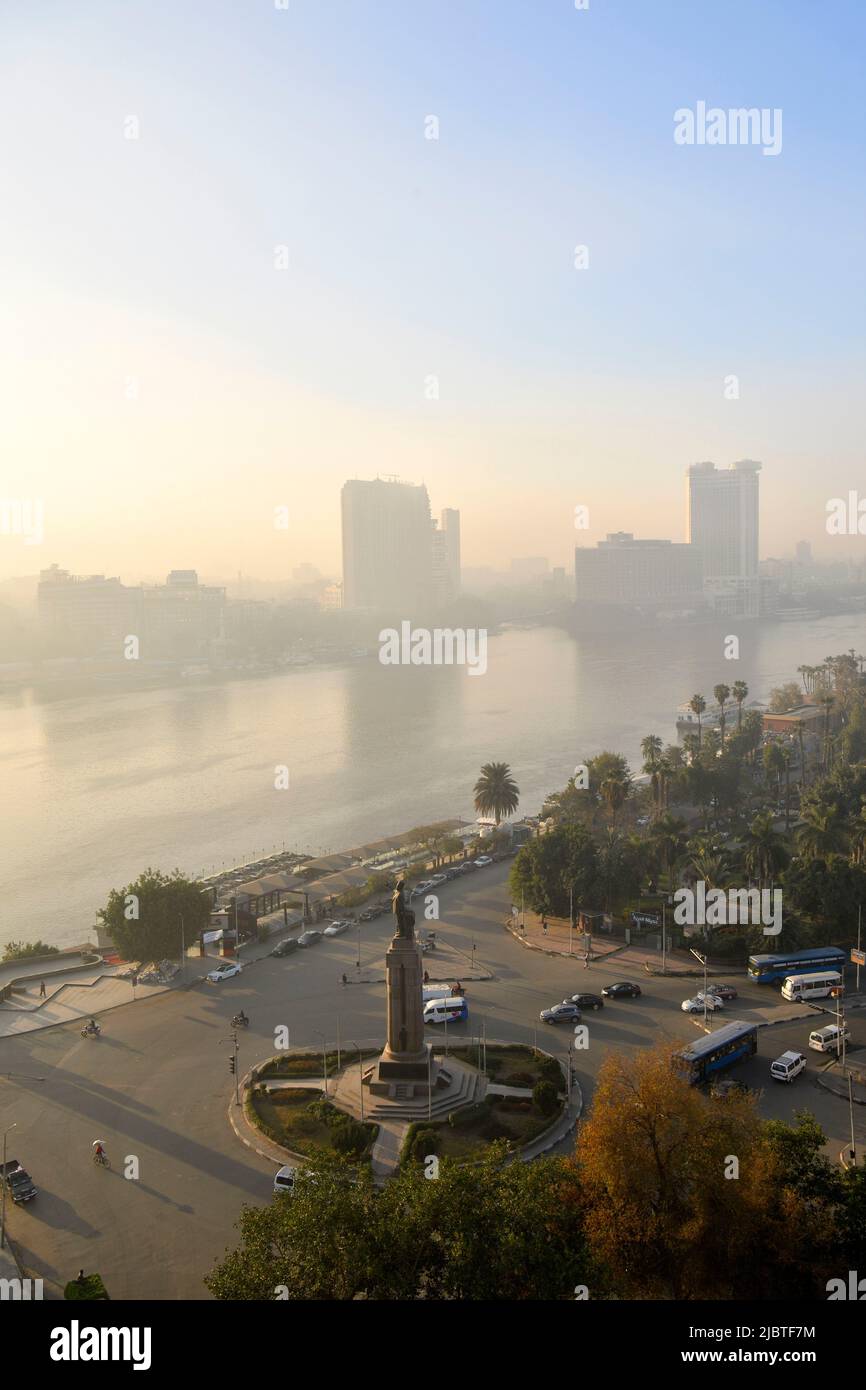 Egypt, Cairo, overview with Nile river Stock Photo - Alamy