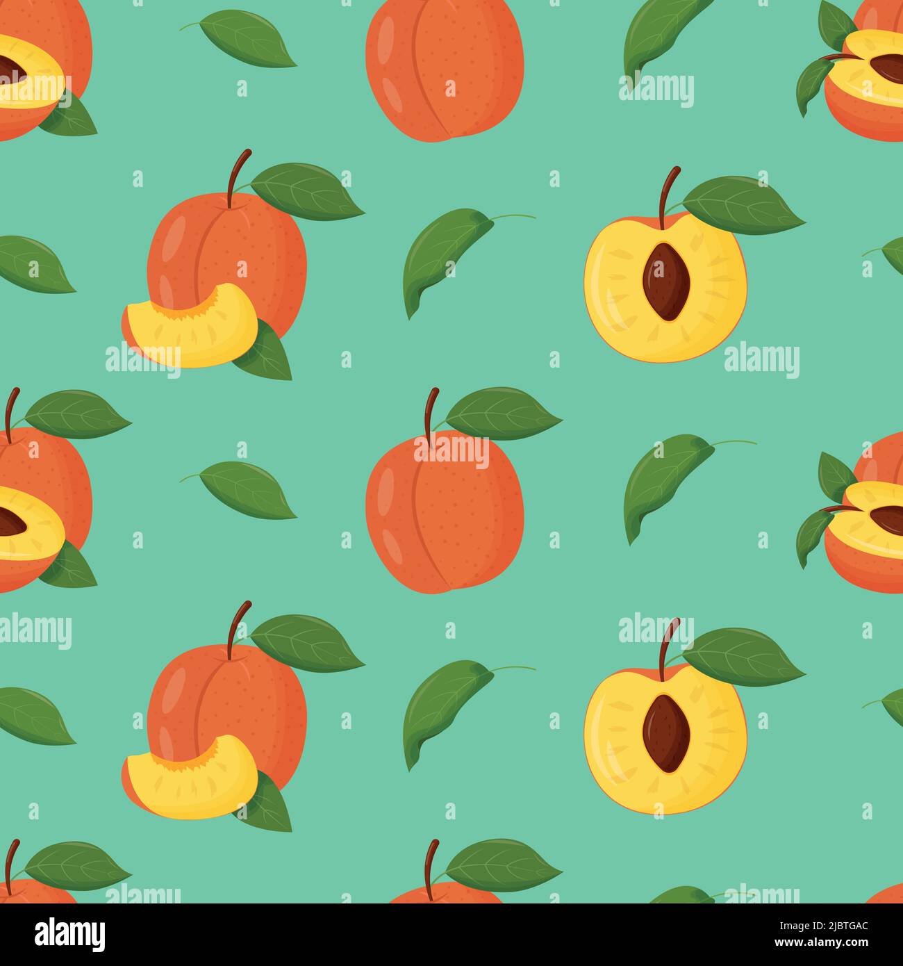 Flat peach peaches Stock Vector Images - Alamy