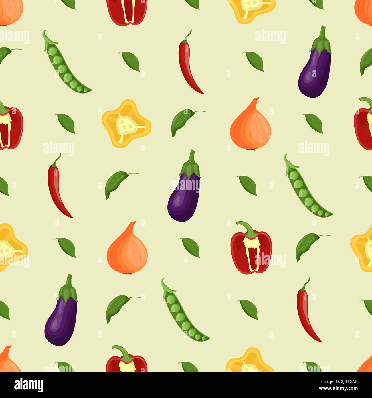 Vegetables seamless pattern. Vegetarian food, healthy eating concept ...