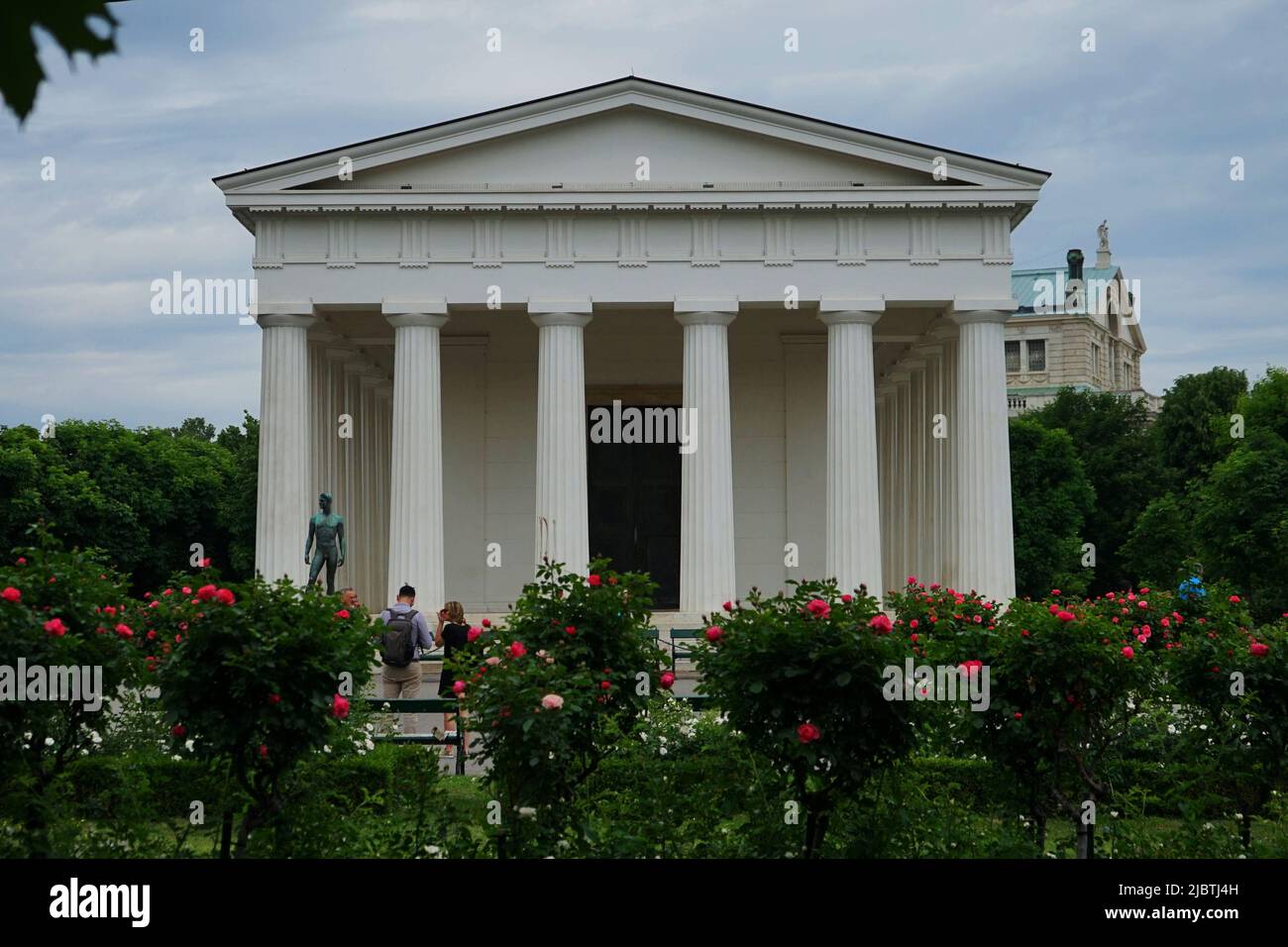 Greek style building in vienna public park Stock Photo - Alamy
