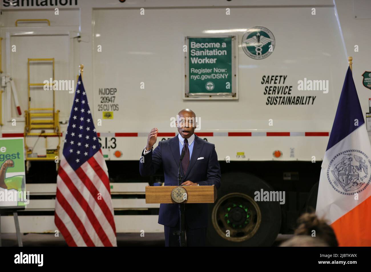 Spring Street DSNY, New York, USA, June 07, 2022 - New York City Mayor ...