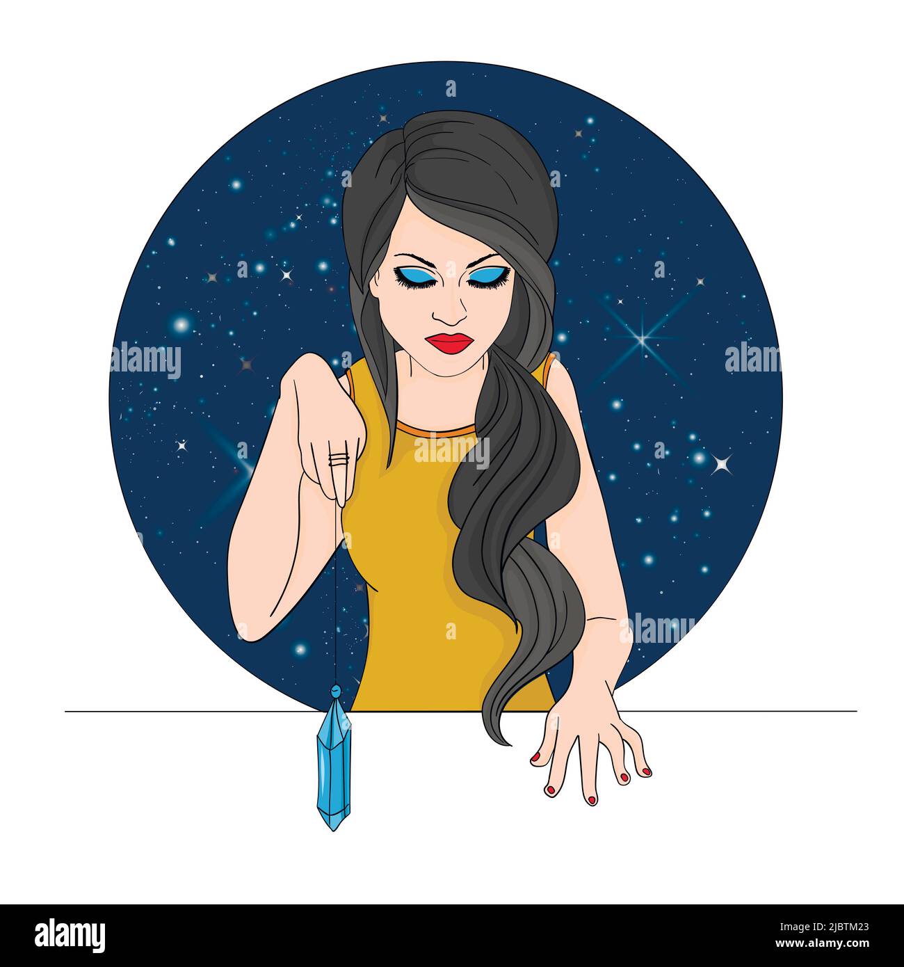 Female spirit medium Stock Vector Images - Alamy