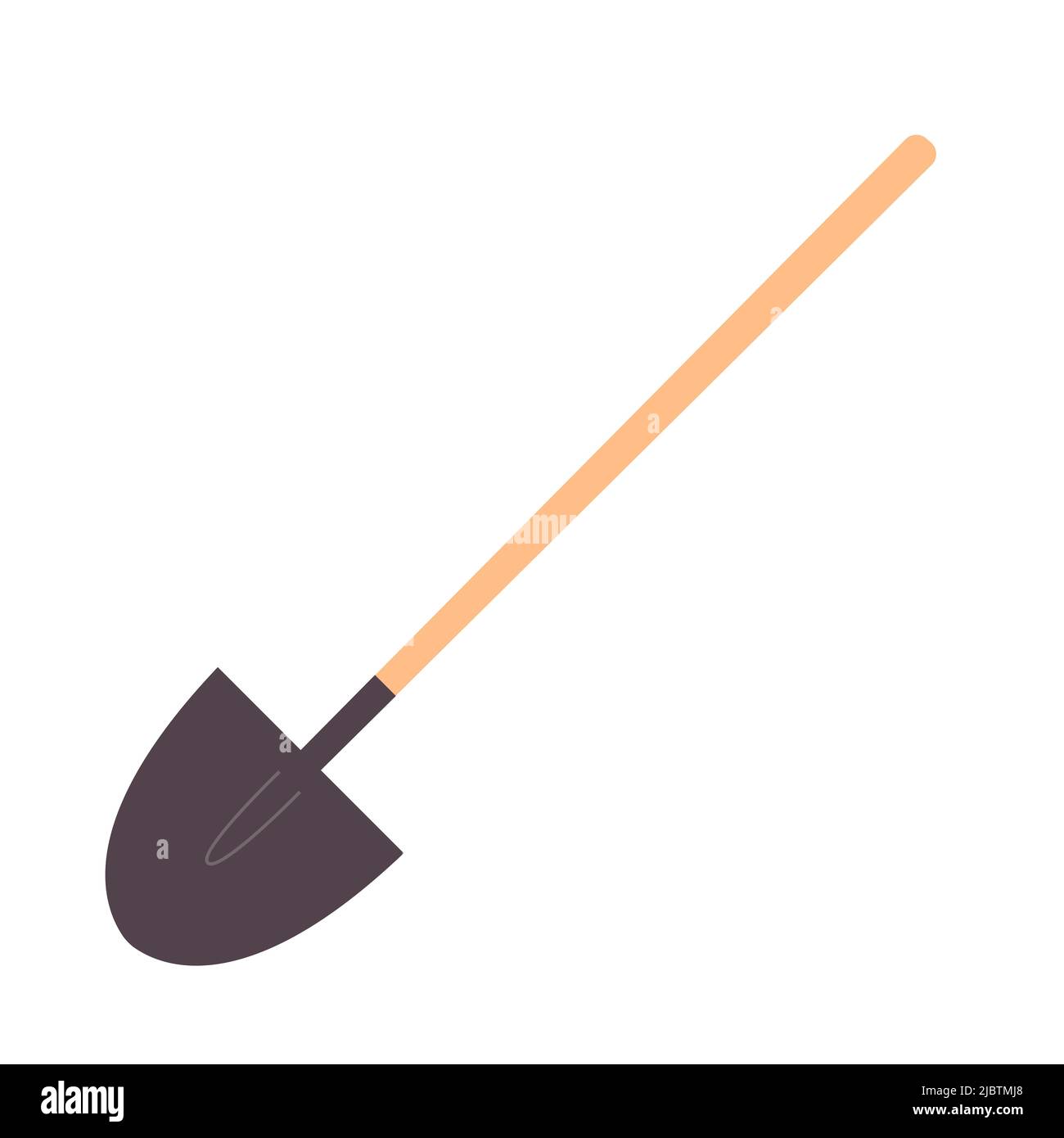 Garden tool shovel. Work instrument. Agriculture and work. Flat vector ...