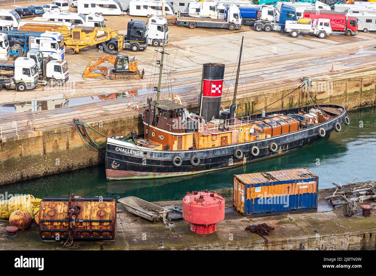 The steam tug "S T Challenge" launched in 1931, now registered with The ...
