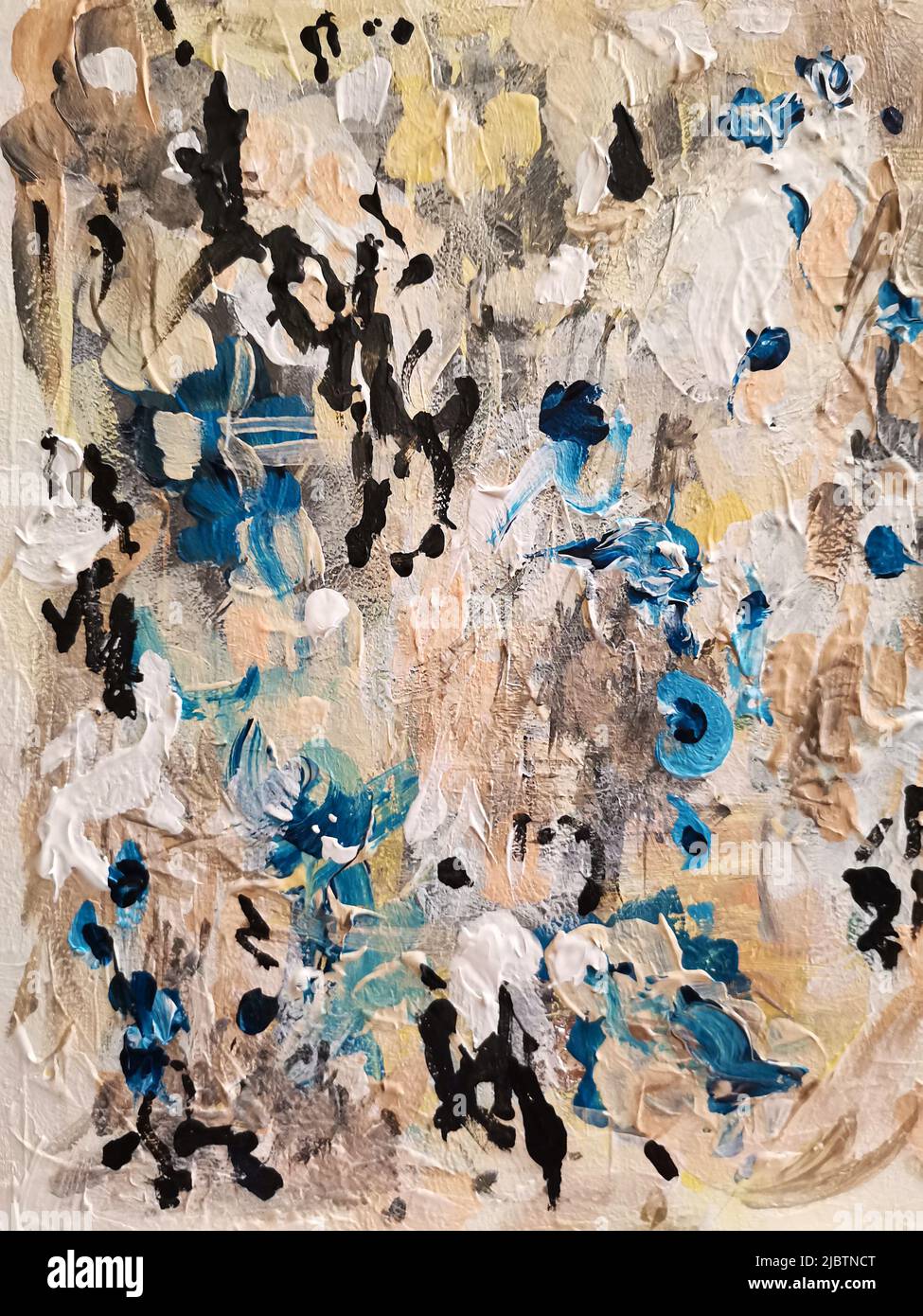 Beige abstract painting textured background Stock Photo - Alamy