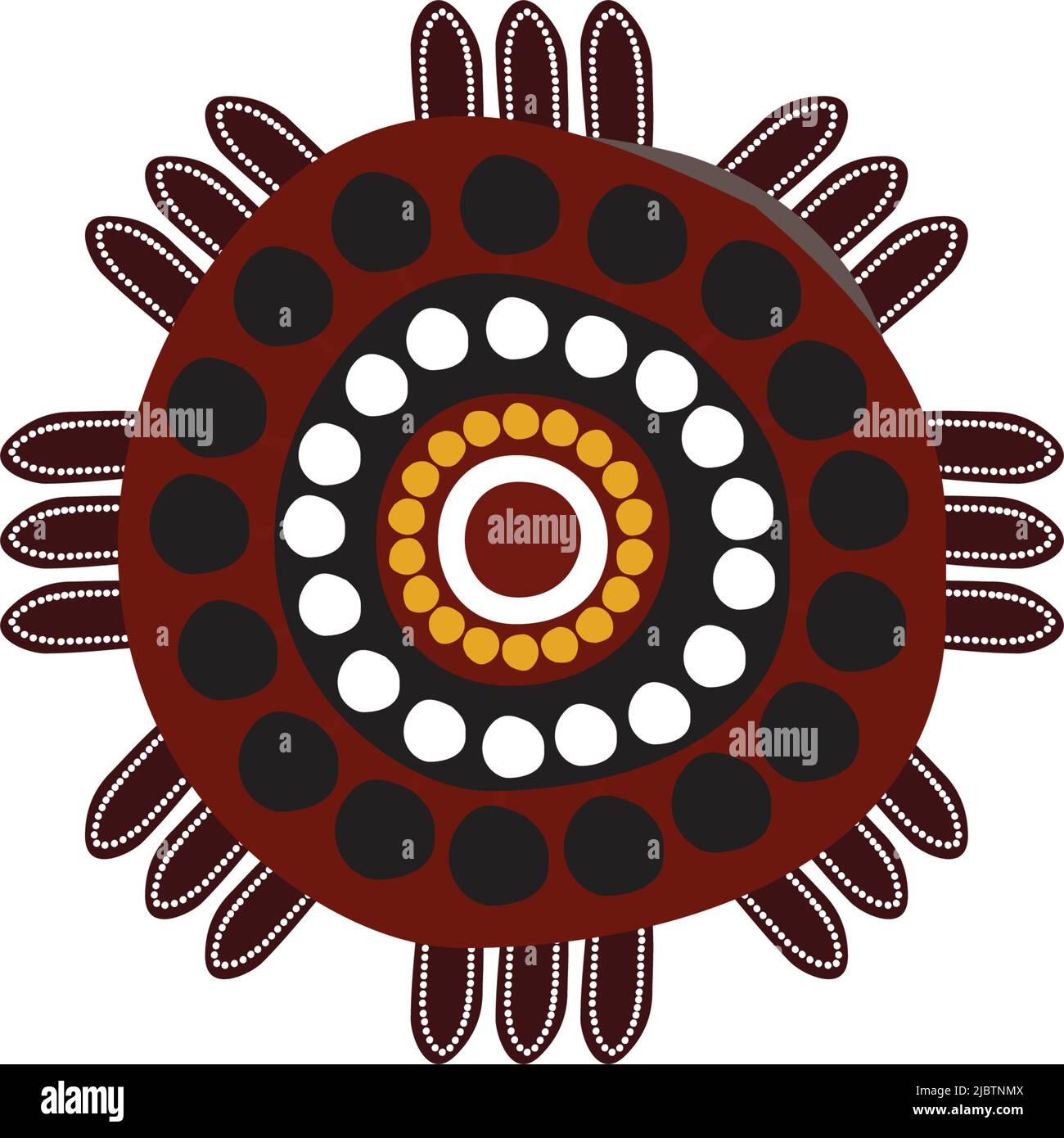 Aboriginal art dots painting icon logo design illustration template ...
