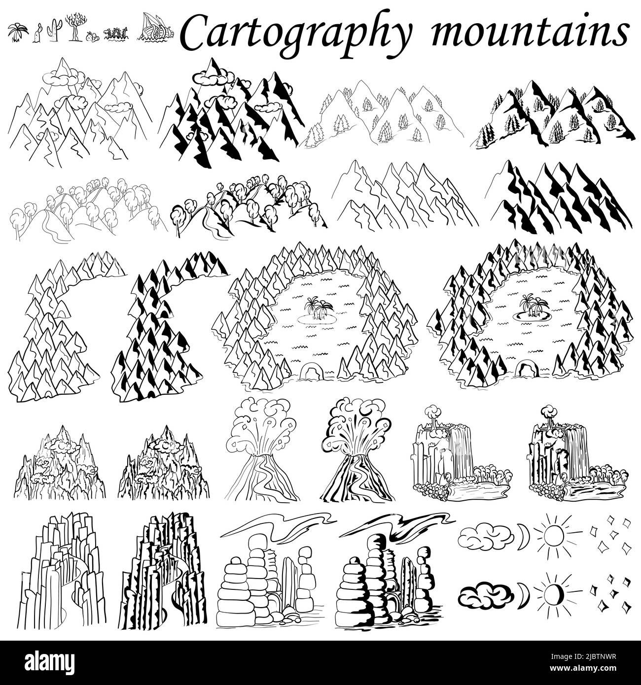 How Would You Draw On A Map Mountains