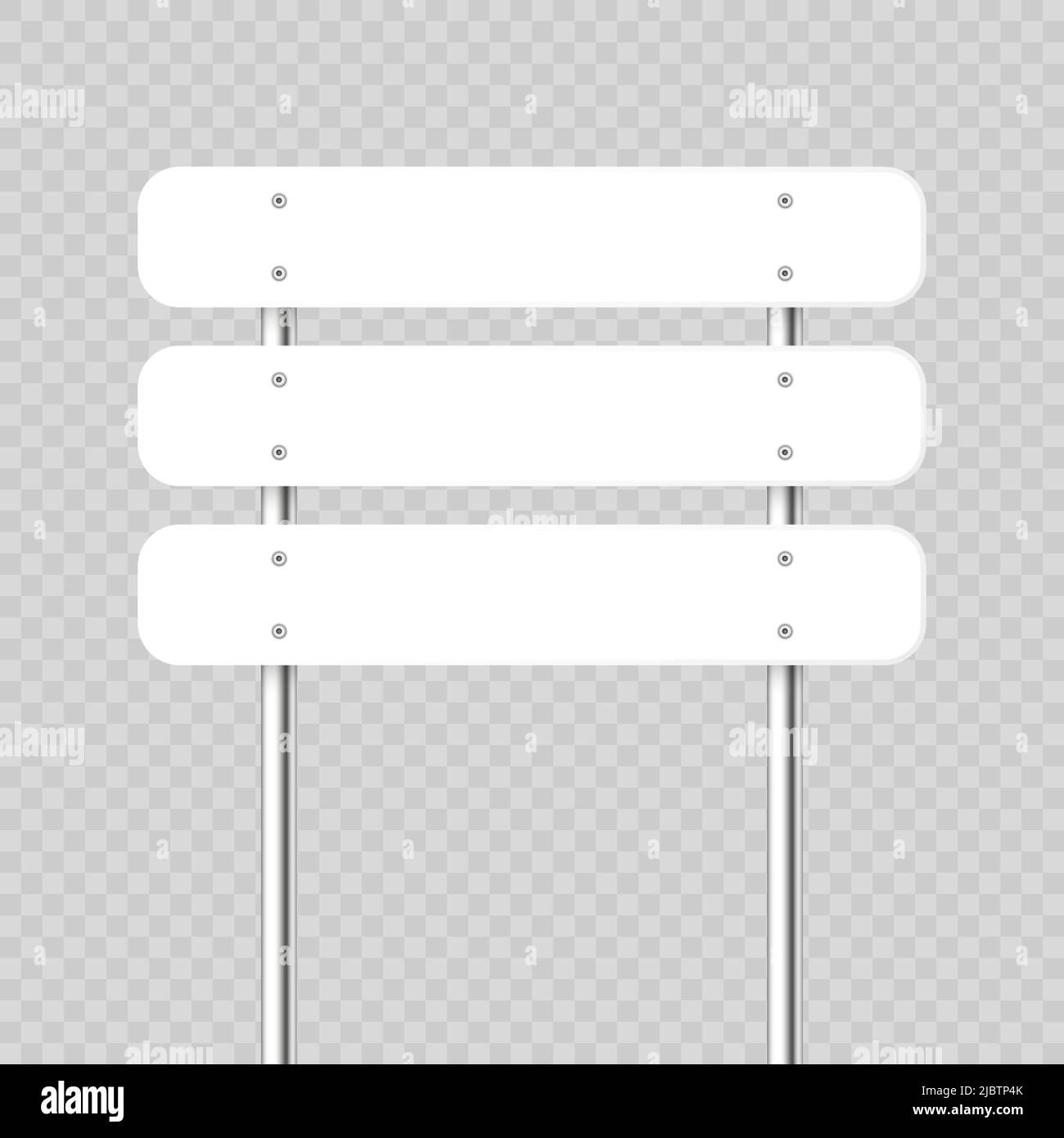 Road, traffic sign. Highway signboard on a chrome metal pole. Blank ...