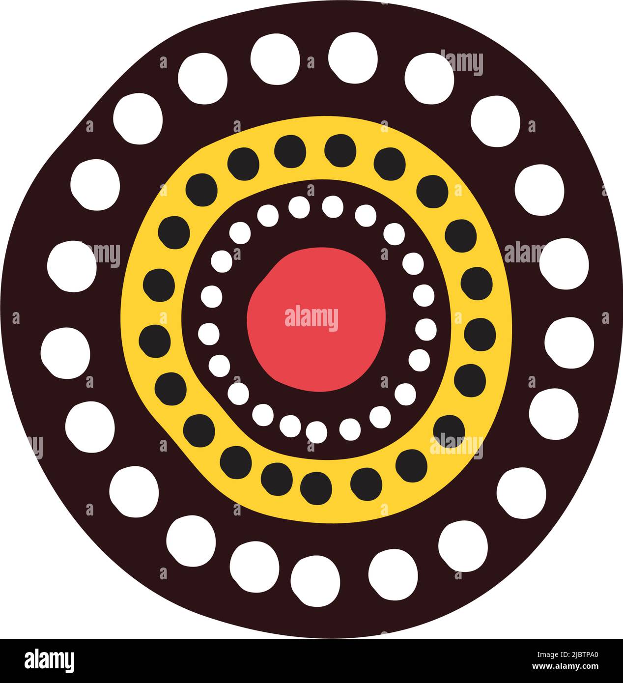 Aboriginal art dots painting icon logo design vector template Stock ...