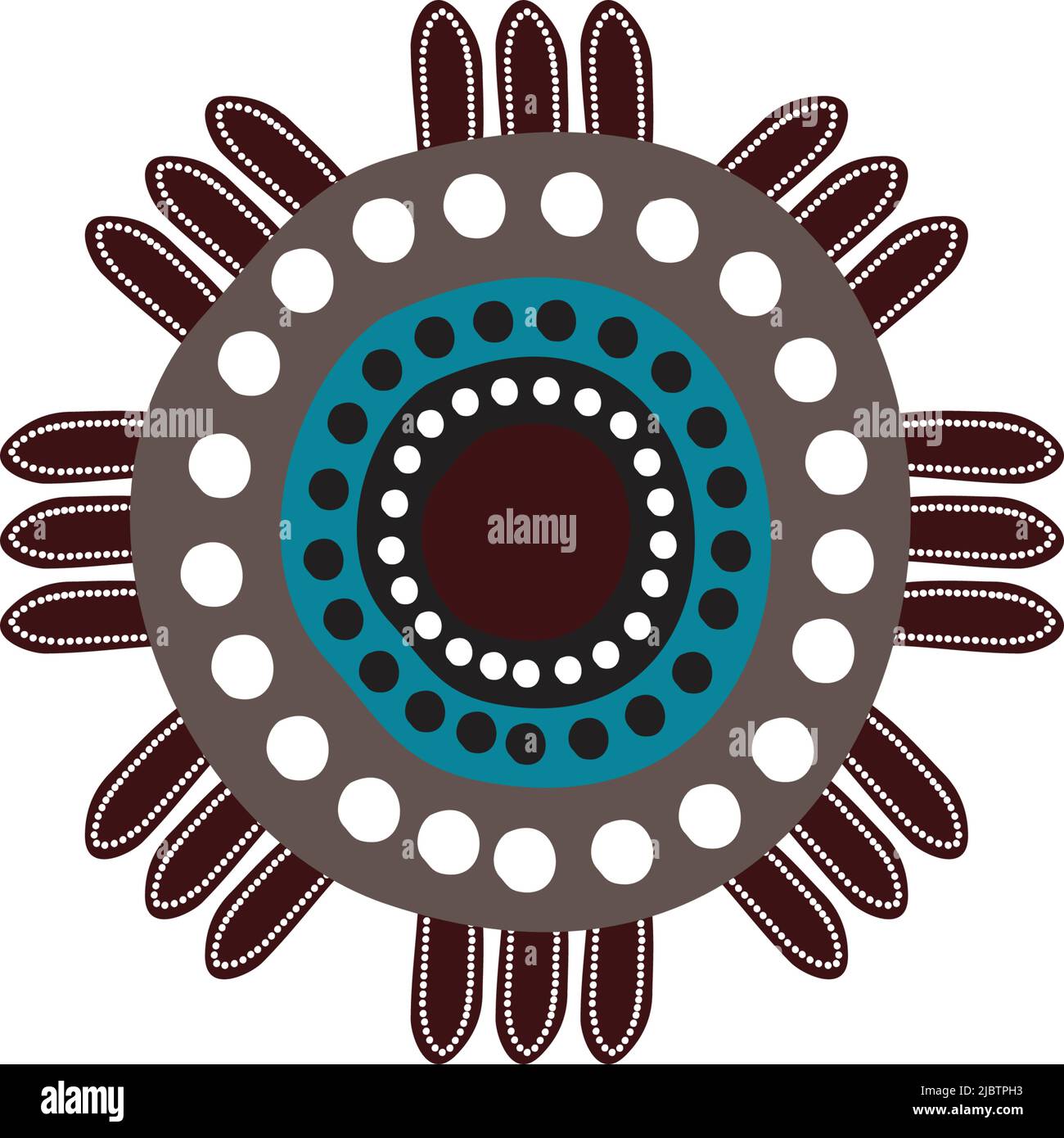 Aboriginal art dots painting icon logo design vector template Stock ...