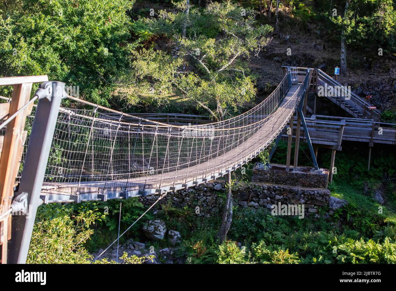 The “Passadiços do Paiva Trailhead Areinho” in Arouca Geopark, on river ...