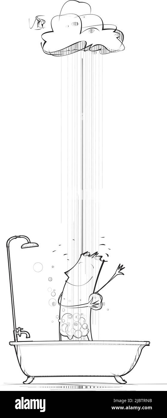 Man shower washing Stock Vector Images - Alamy