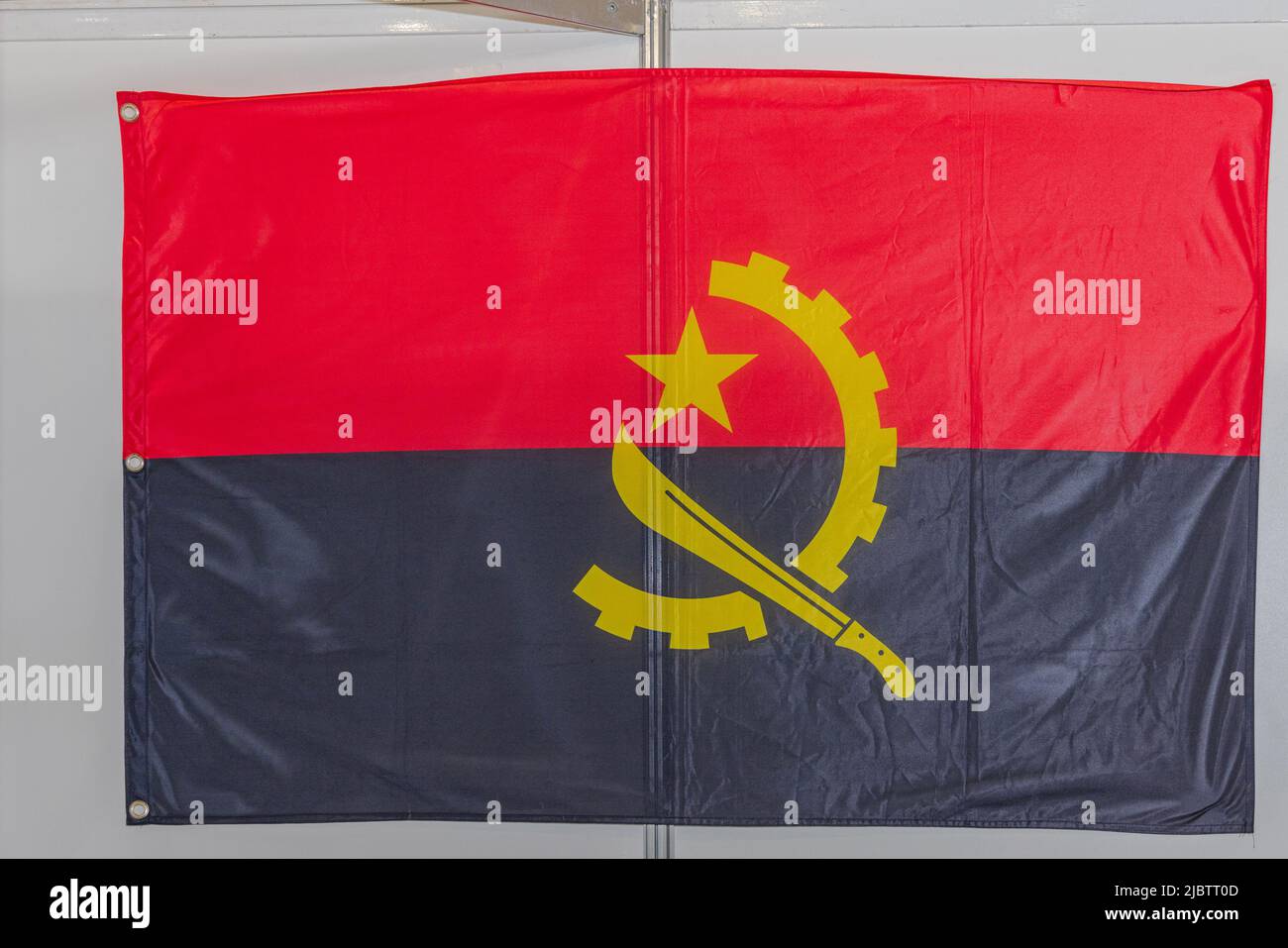 Angola national flag hi-res stock photography and images - Alamy
