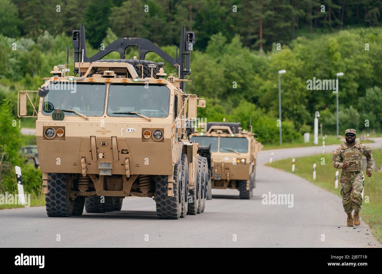 Hohenfels, Germany. 08th June, 2022. Three Autonomous Transport ...