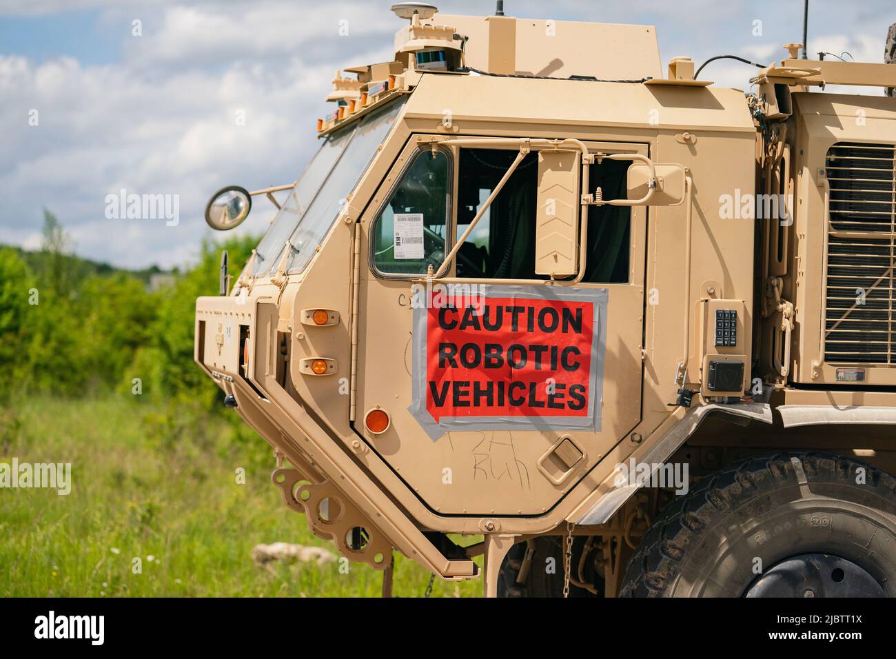 Hohenfels, Germany. 08th June, 2022. An Autonomous Transport Vehicle ...