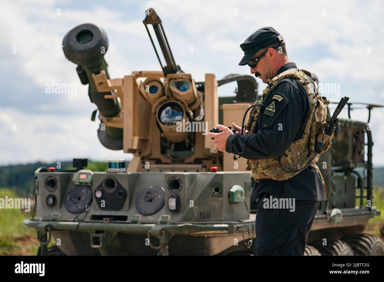 Hohenfels, Germany. 08th June, 2022. An operator controls the US Army's ...