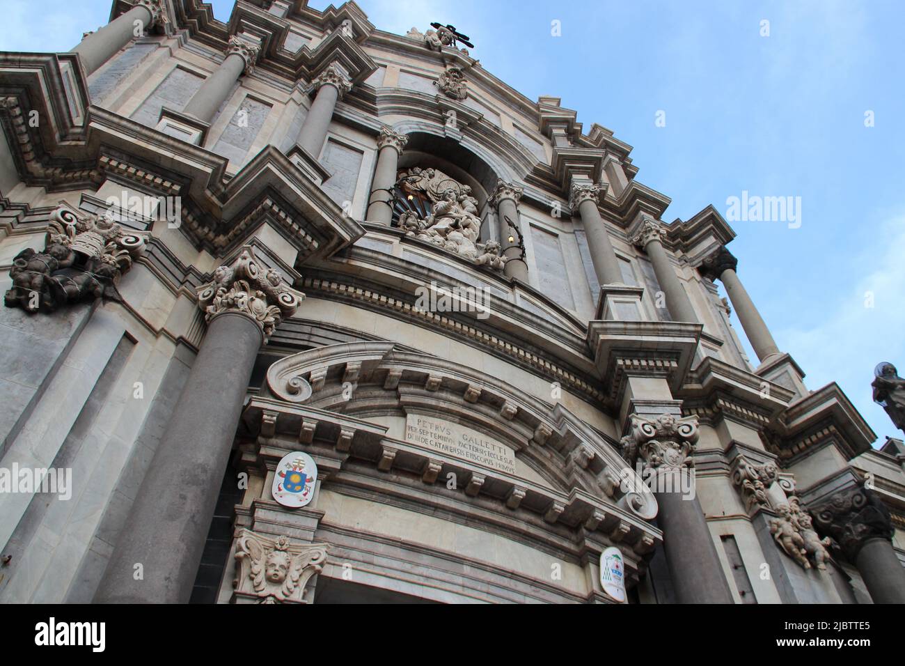 baroque cathedral (st agatha) in catania in sicily (italy Stock Photo ...