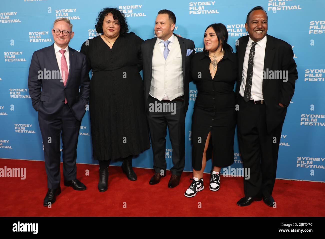 Sydney, Australia. 8th June 2022. L-R: Tbc, tbc, tbc, tbc and director ...