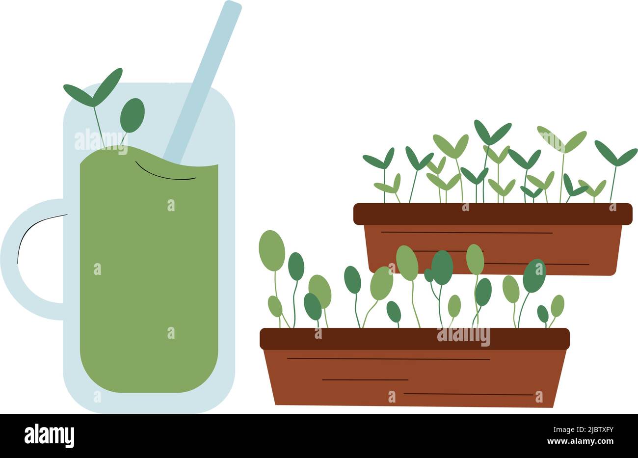 Micro greens growing Stock Vector Images - Alamy