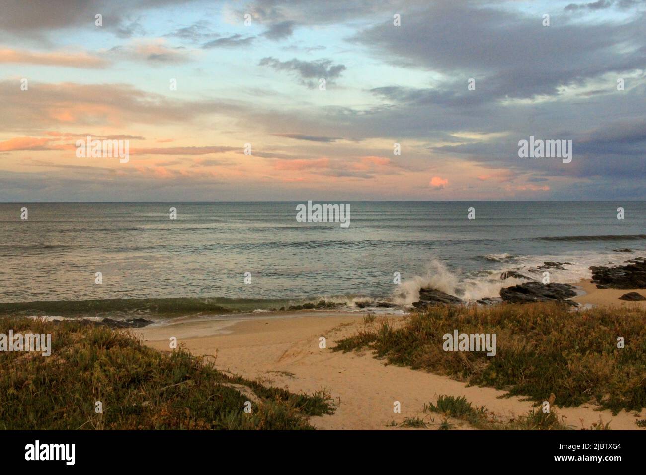 sunset on the beach in Spain Stock Photo - Alamy