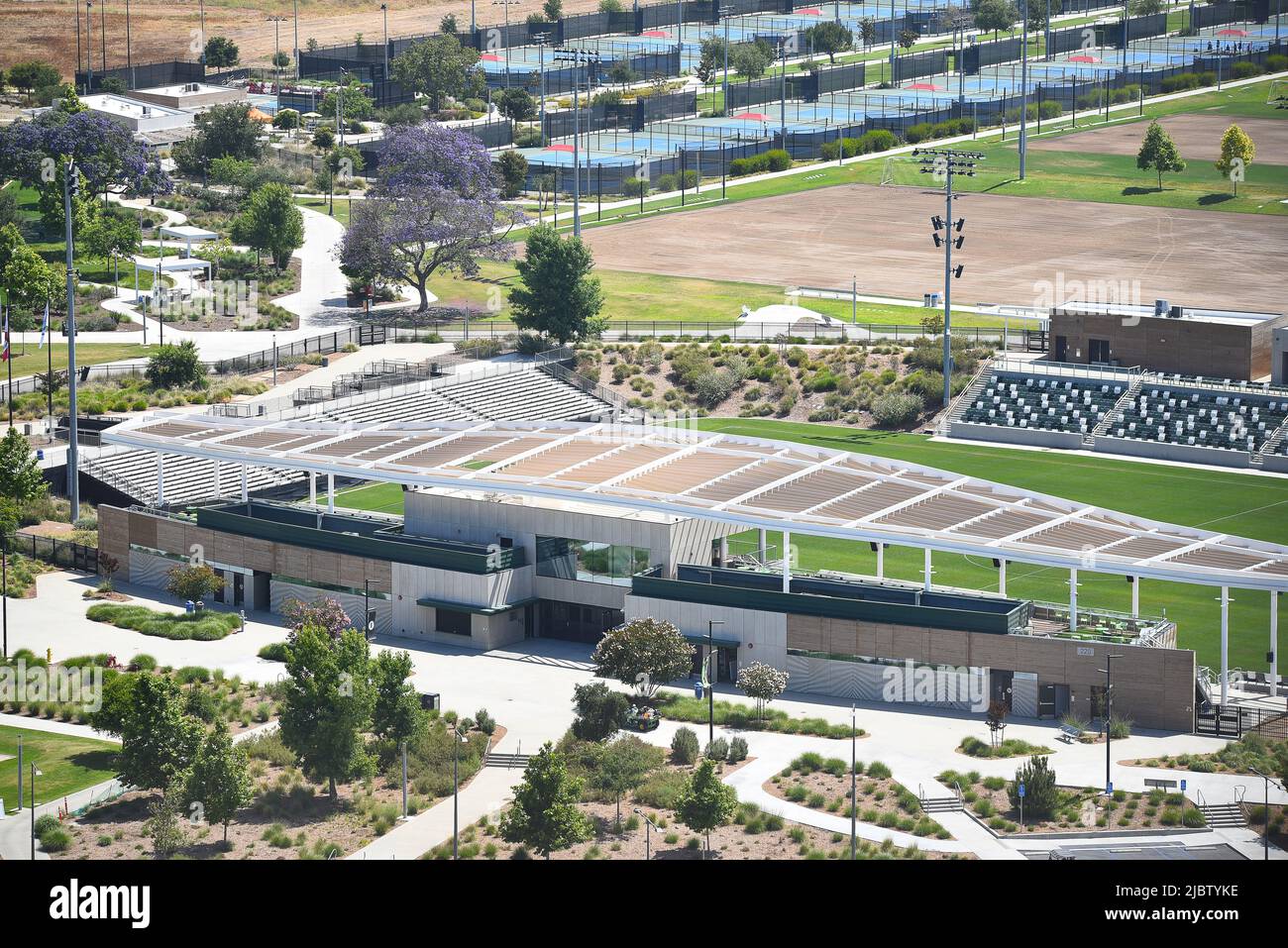 IRVINE, CALIFORNIA -6 JUNE 2022: Aerial View of the Soccer Stadium and ...