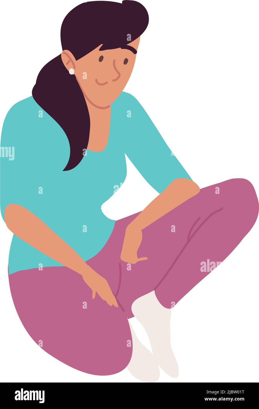woman relax pose Stock Vector Image & Art - Alamy